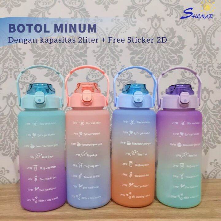 BOTOL MINUM VIRAL / TUMBLER LUCU KEKINIAN MOTIF PELANGI BY SHENAR ...