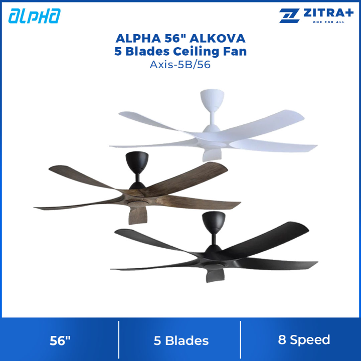 ALPHA 56" ALKOVA 5 Blades Ceiling Fan Axis-5B/56 | Energy Saving ...