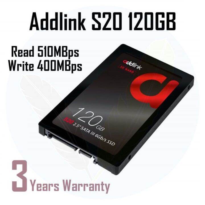 (SSD) Addlink S20 SATA III 6Gb/s SSD 120GB ประกัน 3 ปี พร้อมจัดส่ง ...