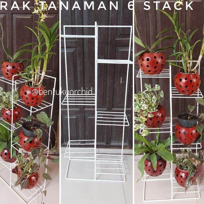 Model terbaru `↔ Rak Tanaman Dari Besi / Rak 6 Stack/ Rak Tanaman Hias ...