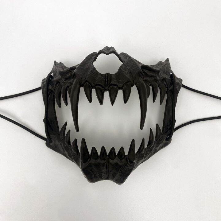 Anime Half Face Mask Dragon God Tiger Yasha Tiangou Man Wolf Mask ...