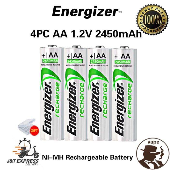 Energizer AA 2800mah Rechargeable AAA Battery 4PCS 1.2V 2450mAh COD ...