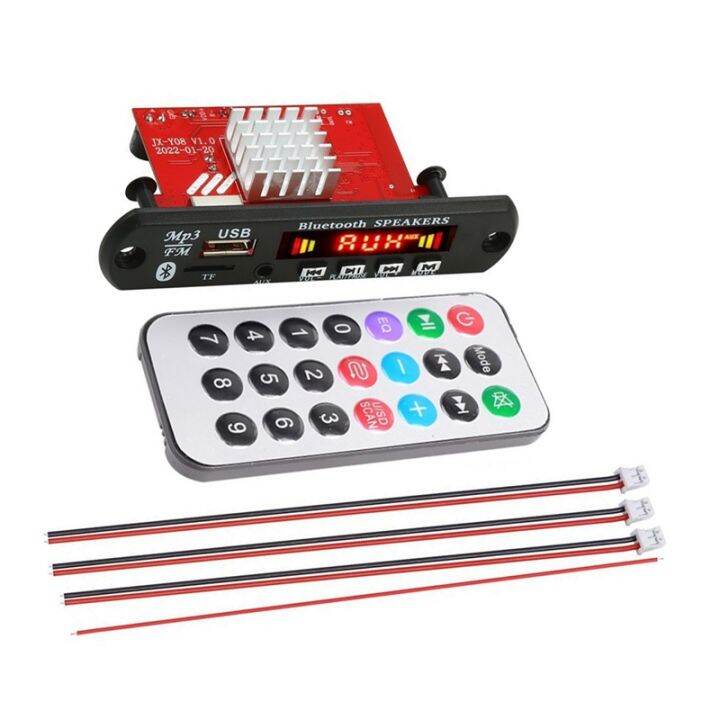 2X60W Amplifier Bluetooth 5.0 MP3 Decoder Board Handsfree 12V Wireless ...