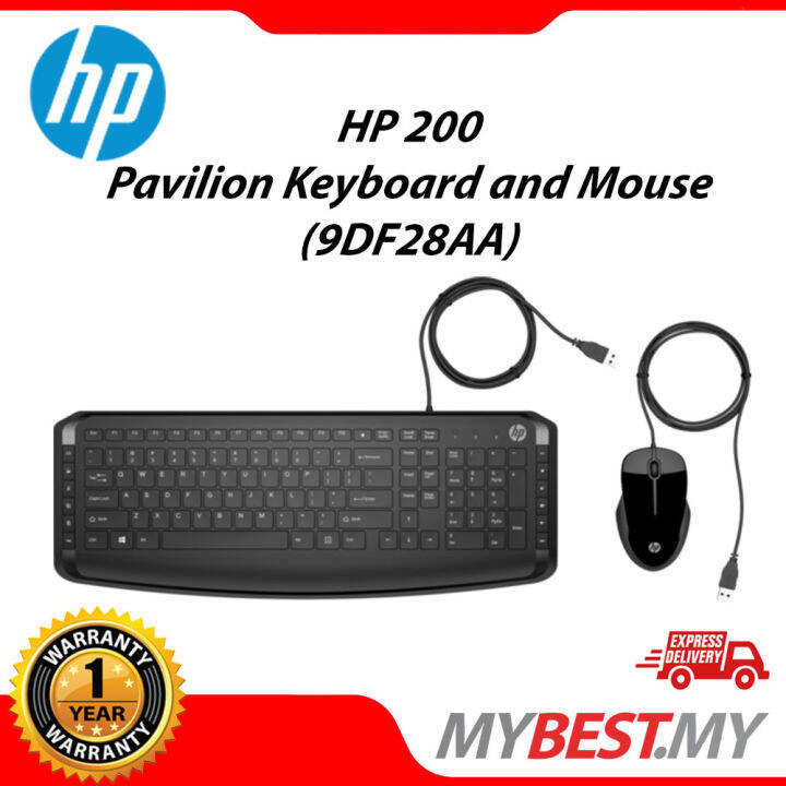 HP Pavilion 200 USB Keyboard and Mouse Set (9DF28AA) | Lazada
