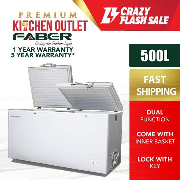 Faber 500L 2 Door Dual Function Chest Freezer FZ-F528 (N) | Direct ...