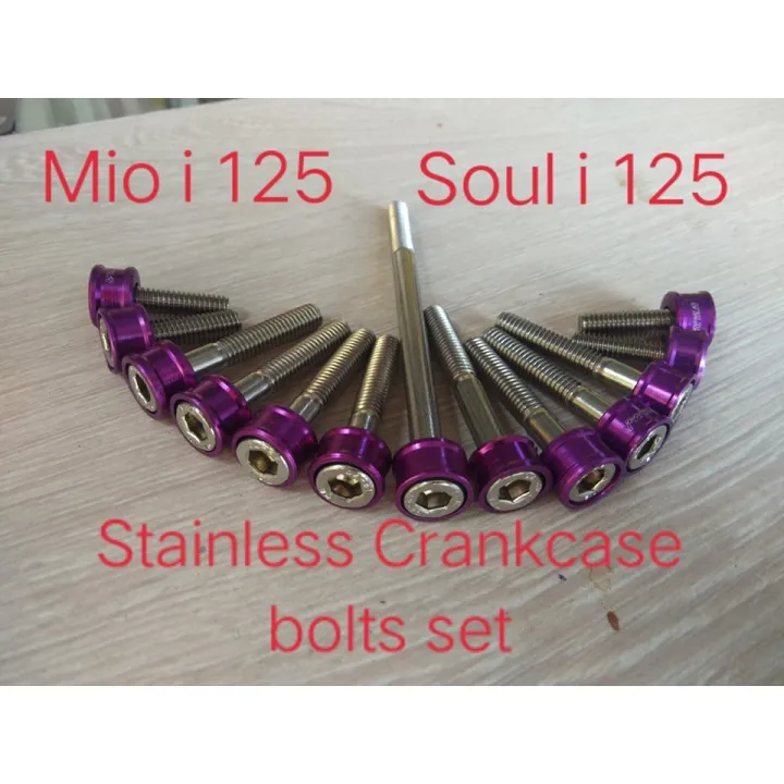 markyzone mc parts stainless crankcase bolts set for yamaha mio i 125 ...