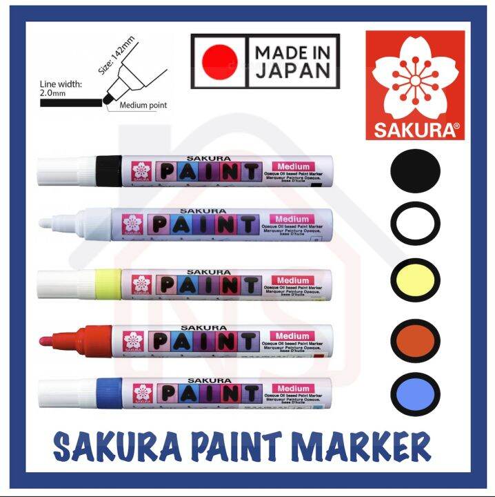 SAKURA Paint Marker Medium Size (2.0mm) (MADE IN JAPAN) | Lazada Singapore