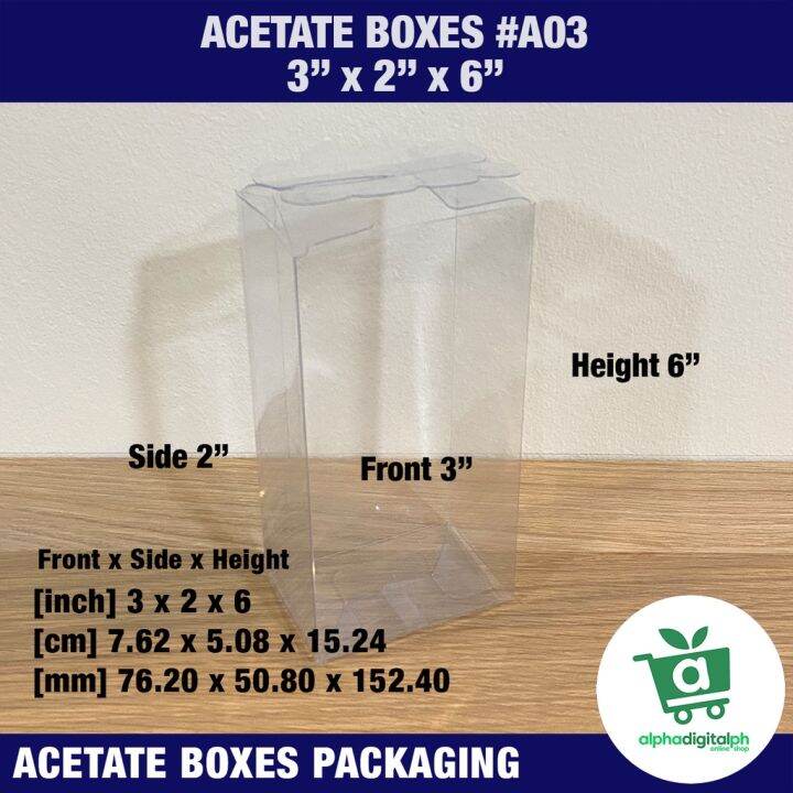 Acetate Boxes #A03 3 x 2 x 6 10 pcs | Lazada PH