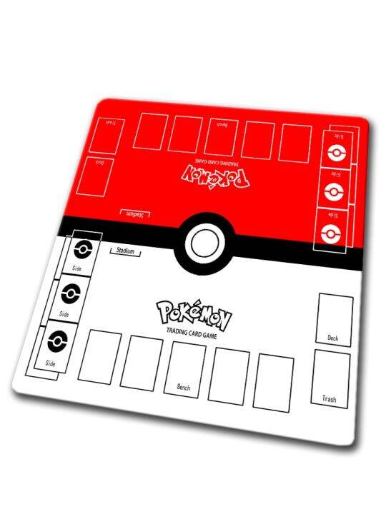 60*60 Pokemon Tcg Dedicated Card Play Against Table Mat Anime Pokeball ...