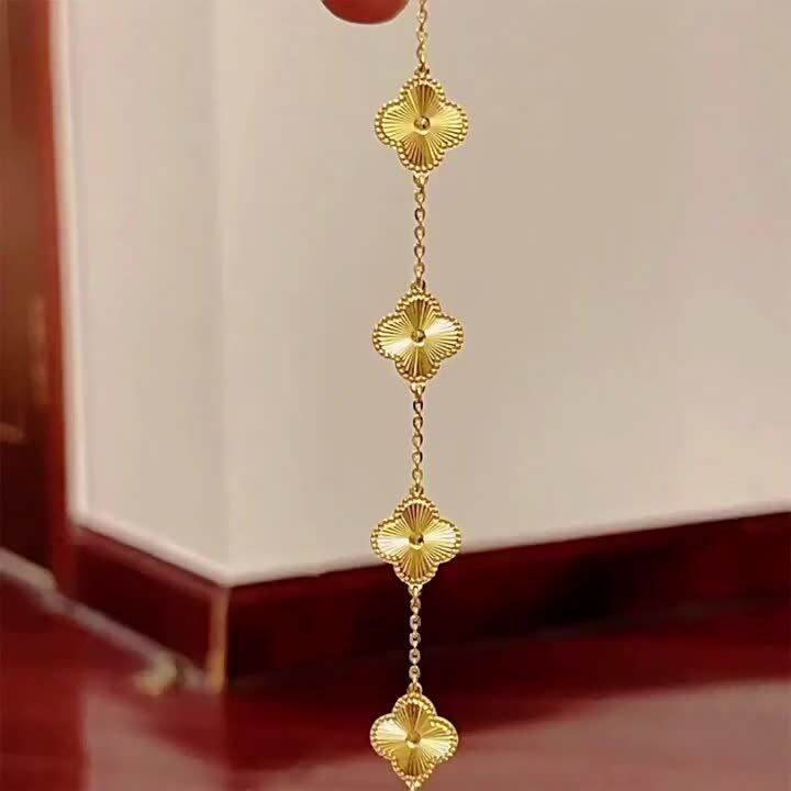 Hot Sale Fashion Titanium Steel Four-Leaf Clover celet 18k Gold ...