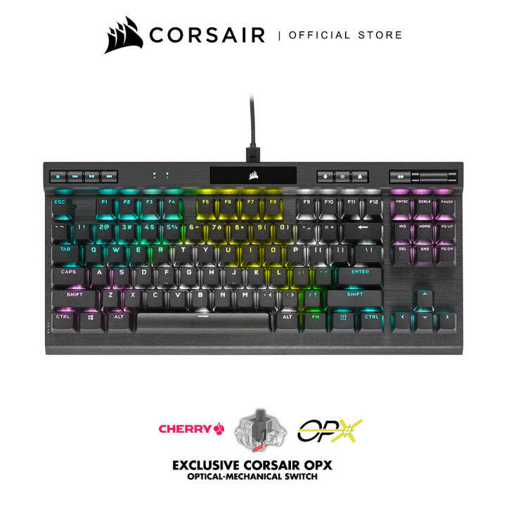 🎆 CORSAIR Keyboard K70 RGB TKL CHAMPION SERIES Optical-Mechanical Gaming Keyboard with PBT ...