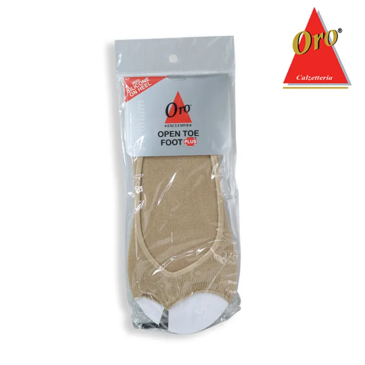 ORO Open Toe Foot Cover Plus Socks with Silicone on Heel 1 Pair | Lazada PH