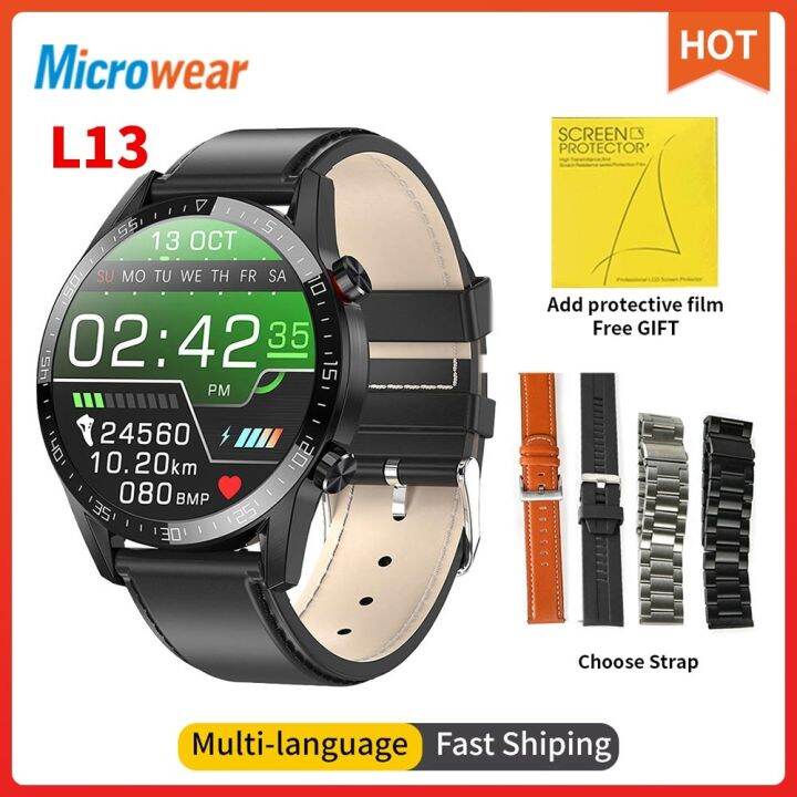 【CW】 2022 New Microwear L13 Smart Watch ECG Heart rate BT Call Blood ...