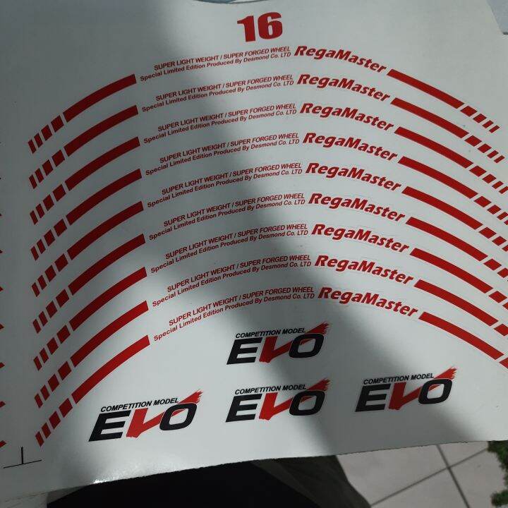 Regamaster Evo Mags Wheel Decals 15s, 16s, 17s Size | Lazada PH