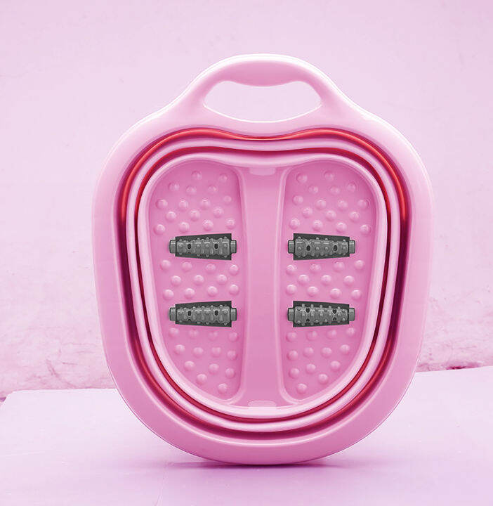 GTWO Foldable Foot Spa Bucket 4 Roller Foot Spa Massage Bucket ome ...