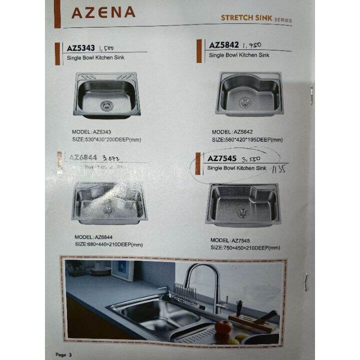 SUS304 STAINLESS STEEL KITCHEN SINK LABABO AZENA | Lazada PH