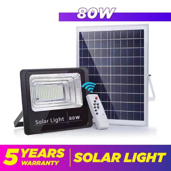 Solar Light Outdoor Waterproof 80W Solar Flood Light Spot Light With ...