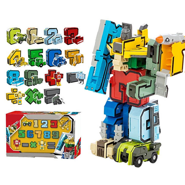 Digital Alphabet Transformers Robot Toy for ABC Number Kids Learning ...