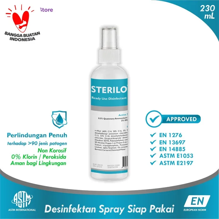 Sterilo Desinfektan 230 mL Spray Siap Pakai | Lazada Indonesia