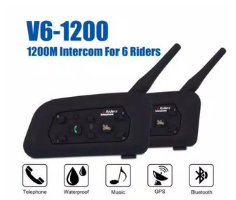 VNETPHONE V6 1200m Bluetooth intercom motorcycle helmet headset 6 ...