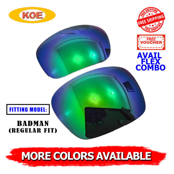 Badman (Regular fit) Replacement Lenses Jade iridium Polarized Lens by ...