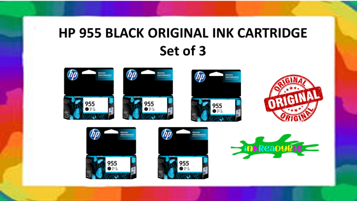 HP 955 BLACK Original Ink Cartridge Set of 5 | Lazada PH