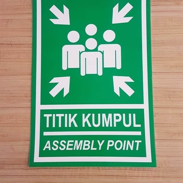 stiker titik kumpul / assembly point / sticker rambu k3 safety | Lazada ...