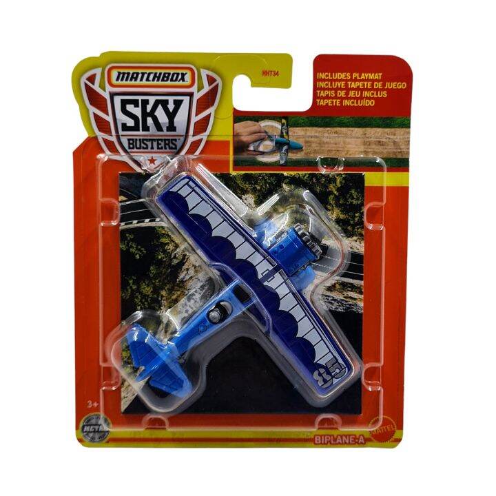 Matchbox Sky Busters Biplane-A Biru | Lazada Indonesia