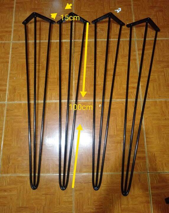 Heavy duty table legs 4pcs. 100cm. 12.7mm round bar. | Lazada PH