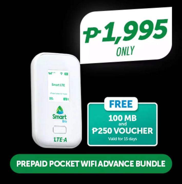 Smart Bro Prepaid LTE-Advanced Pocket WiFi with FREE 250 load | Lazada PH
