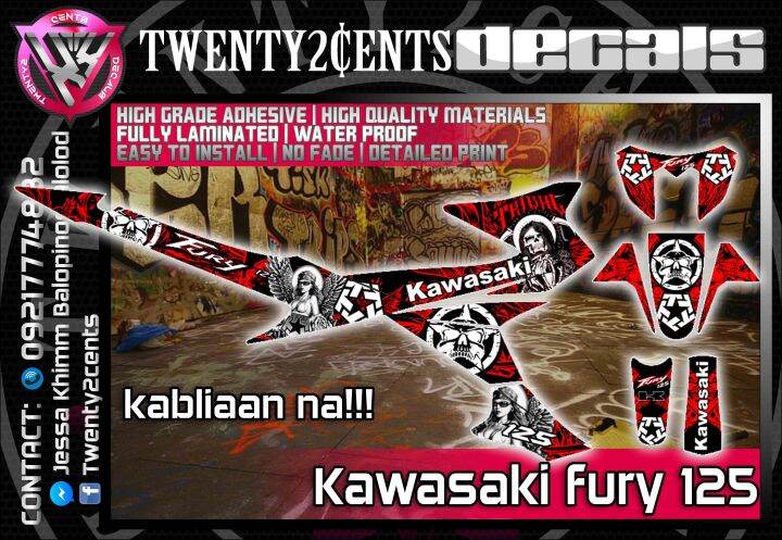 Kawasaki Fury 125 Decals sticker | Lazada PH