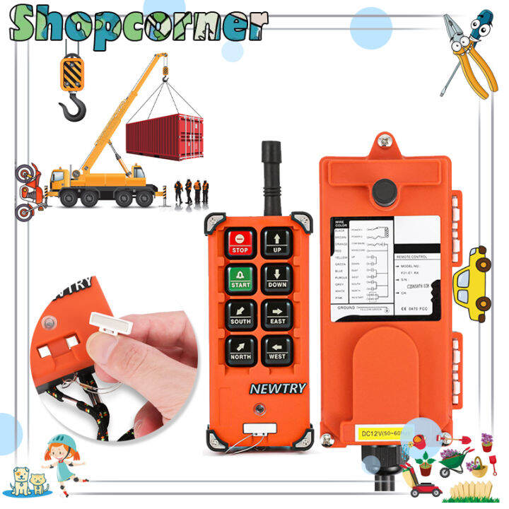 F21-E1B Remote Wireless Industrial Hoist Crane Push Button 8 220V 380V ...