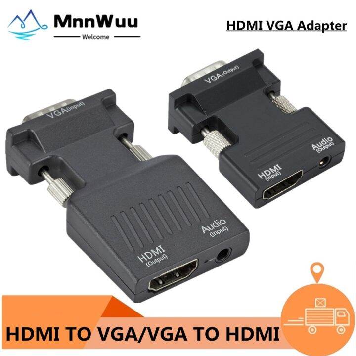 Hdmi Vga Cable Adapter 3.5mm Audio Cord - Vga Hdmi-compatible Converter ...