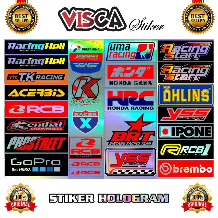 Sticker Racing Hologram Pack - Stiker Motor Keren - Stiker Racing Motor ...