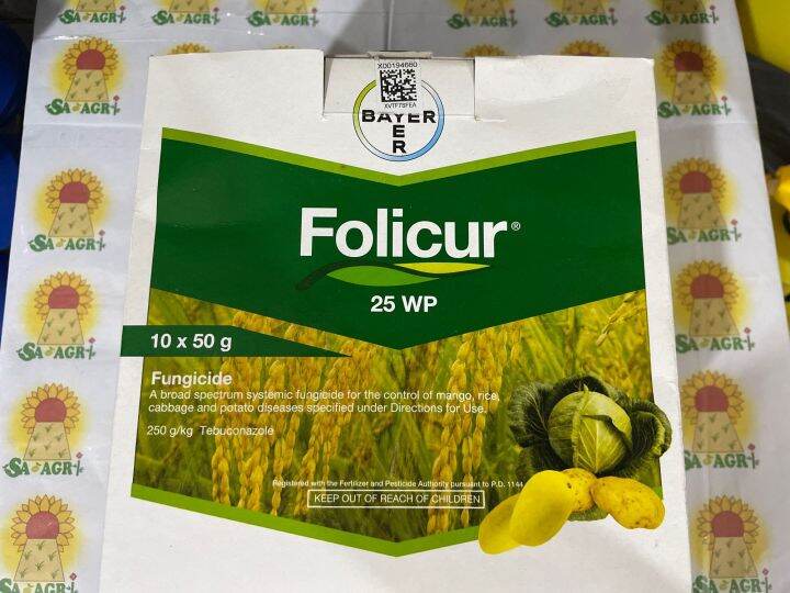 FOLICUR 25 WP TEBUCONAZOLE FUNGICIDE (50 GRAMS / 10x 50g box ) by BAYER ...