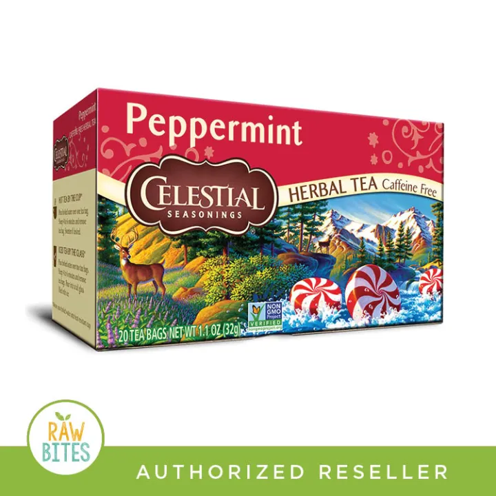 Celestial Seasonings Peppermint Herbal Tea (20 bags), Organic Tea ...