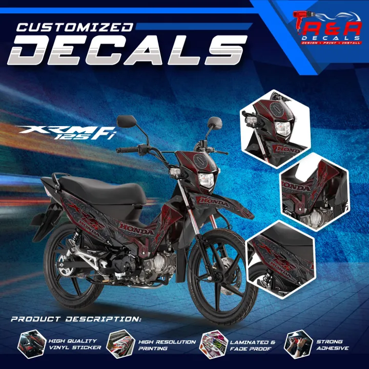 Honda XRM 125 Fi Decal Sticker | Lazada PH