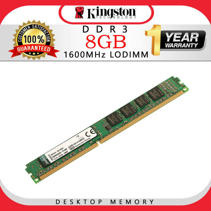 KINGSTON Non-Hyper DDR3 8gb / 8GB RAM Lodimm Desktop Memory Lodimm ...