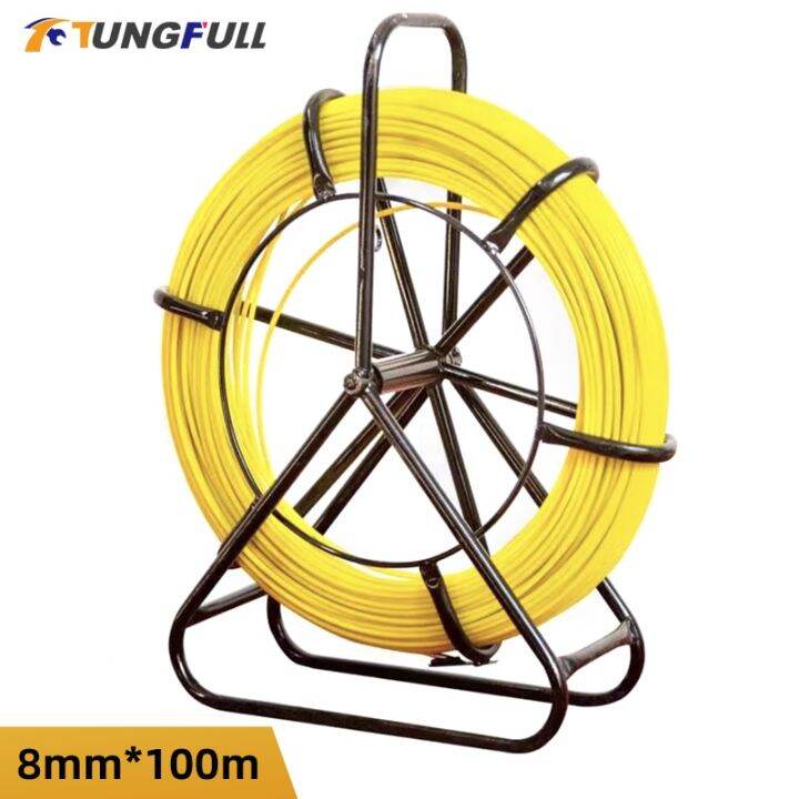 New 8Mm 100M Fiberglass Wire Cable Running Rod Snakes Fish Tape ...