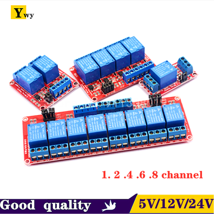 5v 12v 1 2 4 6 8 Channel Relay Module With Optocoupler Relay Output 1 2 ...