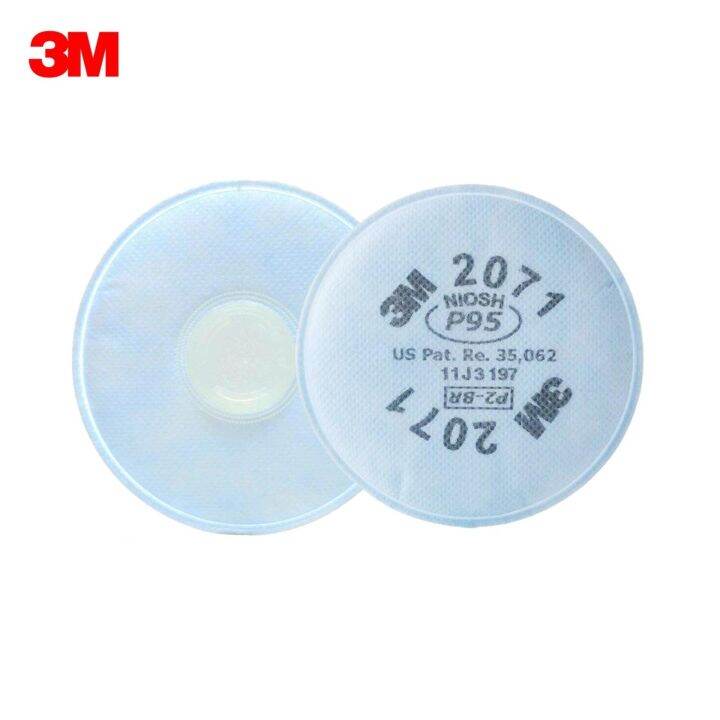 3M 2071 P95 แผ่นกรองฝุ่นละออง ขาว (แพ็ค2ชิ้น) P95 Filter/ Suitable for ...