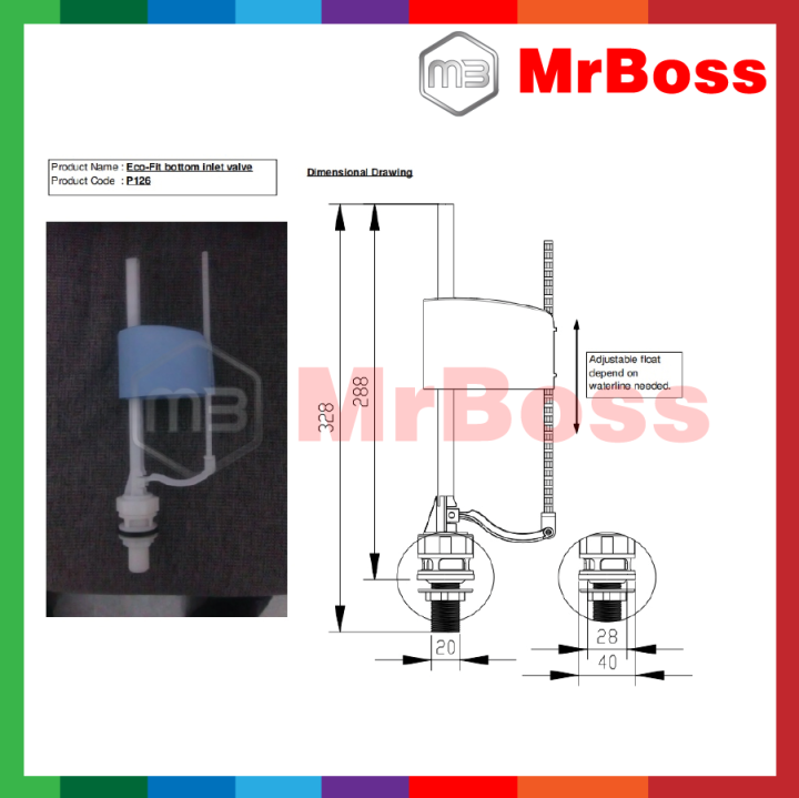 COMPACT BOTTOM INLET VALVE TOILET TANK FLOAT VALVE STAND | Lazada