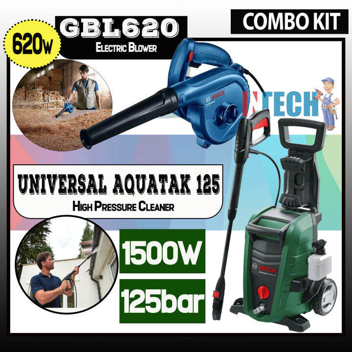 BOSCH COMBO KIT GBL620 ELECTRIC BLOWER C/W UNIVERSALAQUATAK 125 HIGH ...