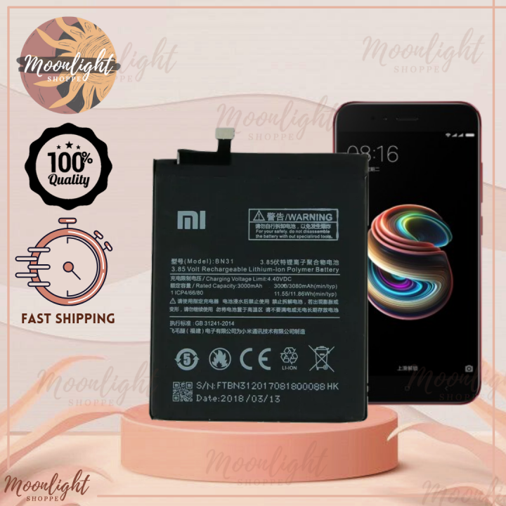 Xiaomi Mi 5x / M5x Battery Model BN31 Lithium-ion battery | Lazada PH