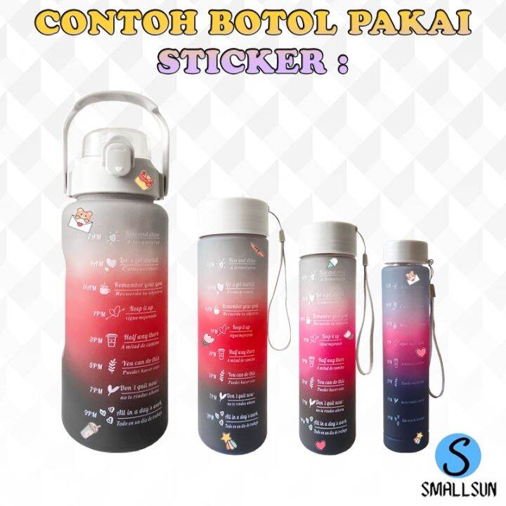 (SS) Botol Viral 4in1 Beranak 4 Gradasi 3 Warna 2000mL+900ml+500ml+300ml Free Sticker | Lazada ...