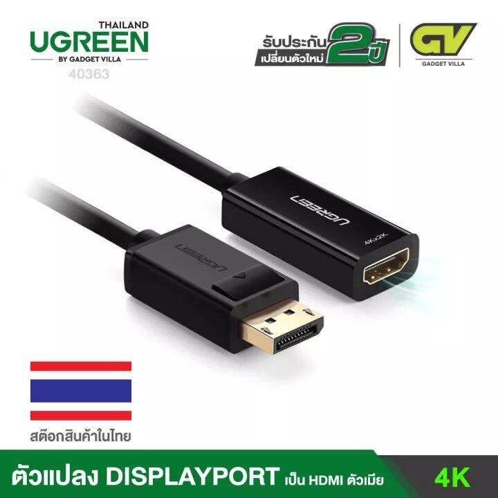 สายแปลง Displayport ออกเป็น HDMI ตัวเมีย Ugreen รุ่น 40363 รองรับภาพ 4K ...