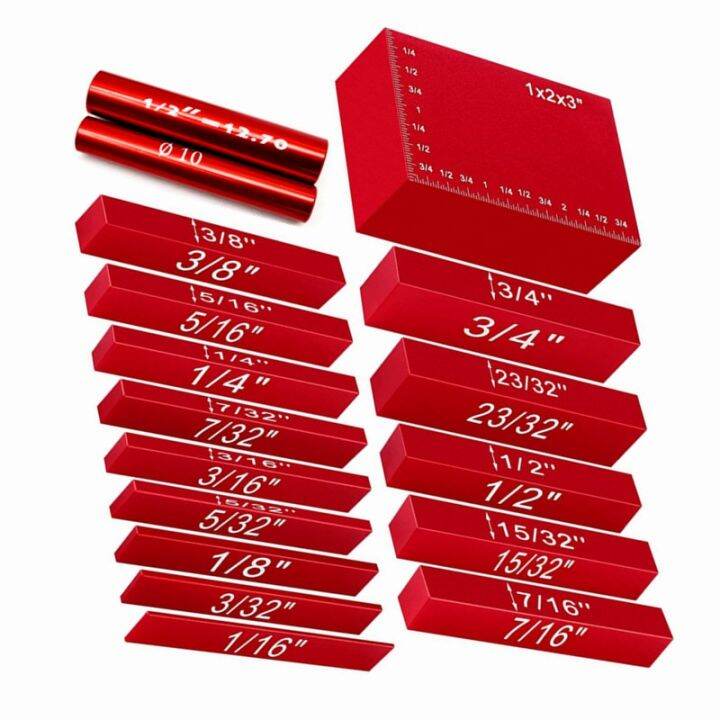17pcs Setup Blocks Height Gauge Set Precision Aluminum Setup Bars for ...