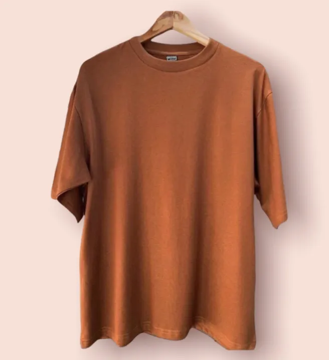 TRENDING ELITE Plain Oversize Tshirt Unisex Brown | Choco | Peacan ...
