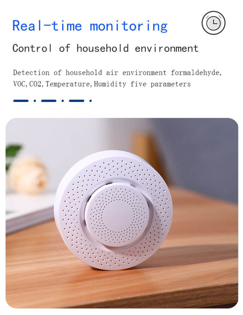 VOC ZIGBEE 3.0 Smart Air Quality Sensor Air Box ฟอร์มาลดีไฮด์ VOC CO2 ...