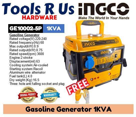 INGCO Gasoline Generator 1KVA GE10002-5P | Lazada PH